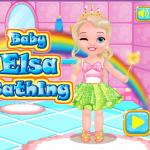 Baby Elsa Bathing | Gogy games