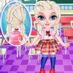 Baby Elsa School Haircuts - Design a creative haircut for Elsa!